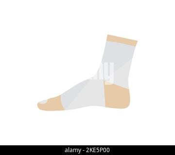 Feet Fracture, skin leg logo design. Accident patient. Foot bandage ...