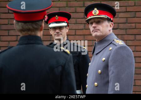 Major General Christopher Ghika (right) departs after the Major General ...
