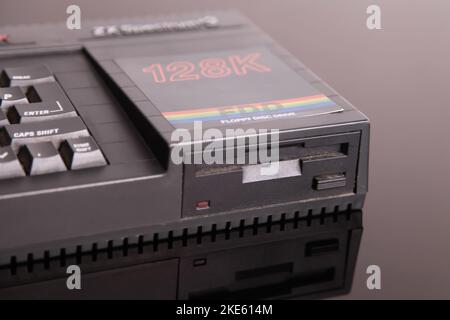 Sinclair ZX Spectrum 128K 1980's home computer with monitor Stock Photo ...