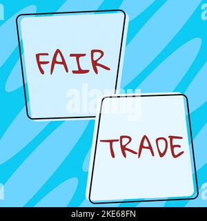 Text caption presenting Fair Trade. Word Written on Small increase by a ...