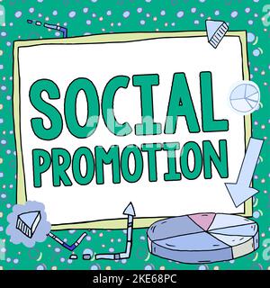 Text showing inspiration Social Promotion. Conceptual photo promoting a ...
