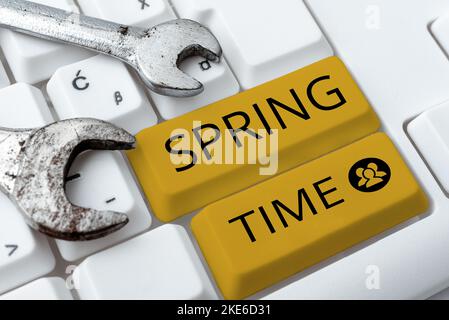 Text showing inspiration Spring Time, Business showcase temperate ...