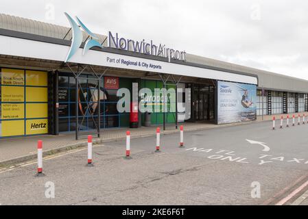 Public entrance to Norwich Airport terminal Stock Photo - Alamy