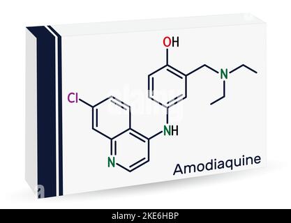 Amodiaquine, ADQ molecule. It is aminoquinoline, used for the therapy ...