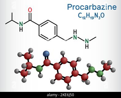 Procarbazine chemotherapy medication molecule. It is used in therapy of ...
