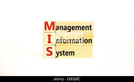 MIS management information system symbol. Concept words MIS management ...
