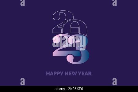 New 2023 Year typography design. 2023 numbers logotype illustration ...