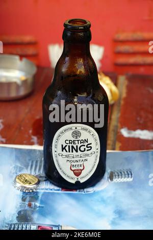 Cretan Kings Beer, Chania, Hania, Crete, Greece, Europe Stock Photo - Alamy