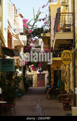 alley, downtown, Chania, Hania, Crete, Greece, Europe Stock Photo - Alamy