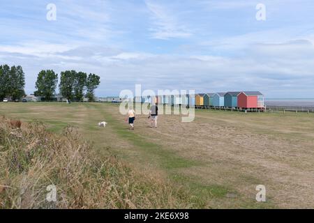 Leysdown beach huts, Leysdown on Sea, Isle of Sheppey, Kent, England ...