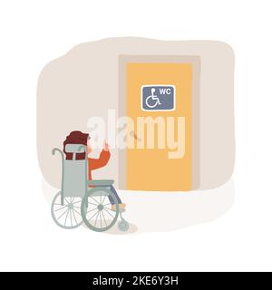 Inclusive school environment isolated cartoon vector illustration set ...