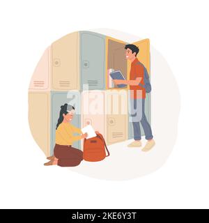 Student life in traditional public school isolated cartoon vector ...