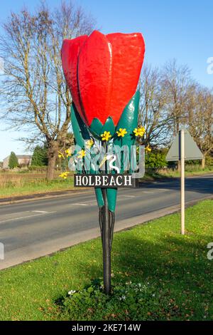 Holbeach town sign, Lincolnshire, UK Stock Photo - Alamy