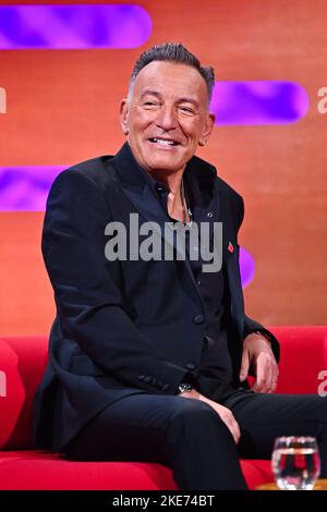 EDITORIAL USE ONLY Bruce Springsteen during filming for the Graham ...