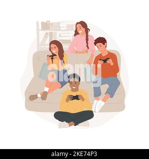 High school student socialization isolated cartoon vector illustration ...