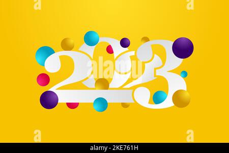 Happy new year 2028 Text Design Greeting card. colorful numbers on ...