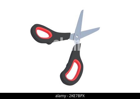 Opened scissors isolated on white background. 3d render Stock Photo - Alamy