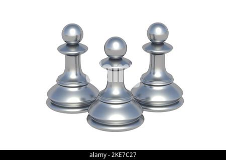 Chess figure pawn isolated on white background. 3d render Stock Photo ...