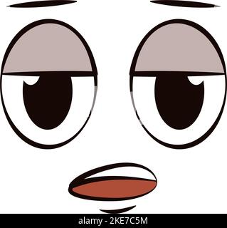 White flat serious face expression avatar Vector Stock Vector Image ...