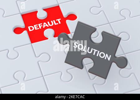 Default risk word on jigsaw puzzle, 3D rendering Stock Photo - Alamy