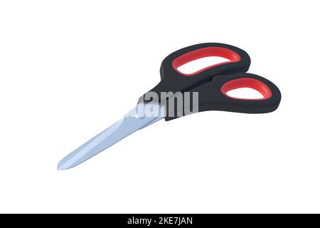 Closed scissors isolated on white background. 3d render Stock Photo - Alamy