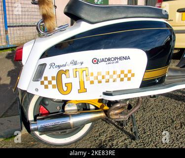 mod the jam lambretta fashion scooter Stock Photo - Alamy