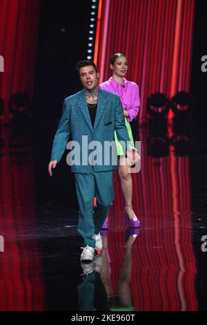 Milan, Italy. 11th Nov, 2022. Milan, X Factor live TV broadcast, in the ...