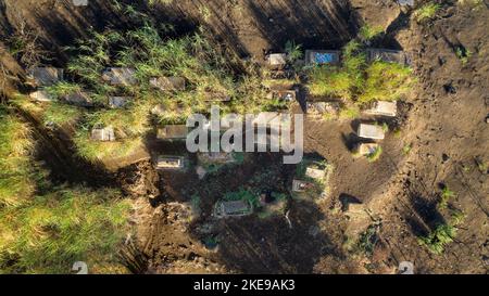 top down view of Cemetery, Stromboli, Aeolian Islands,(Eolian Islands ...
