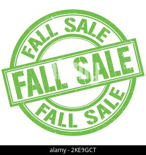 FALL SALE text written word on red round stamp sign Stock Photo - Alamy