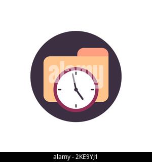 timesheet, time tracking icon, flat vector Stock Vector Image & Art - Alamy