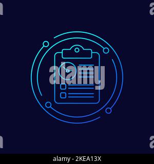 time sheet icon, timesheet line vector Stock Vector Image & Art - Alamy