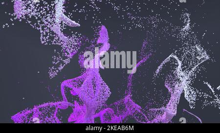 3D rendering of turbulent wave of sand particles with vivid color Stock ...