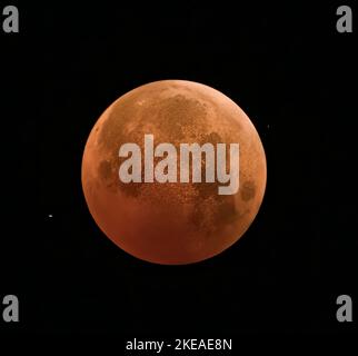 Blood Moon on Nov 8, 2022 - composite of all phases of lumar eclipse in ...