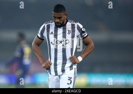 Gleison Bremer of Juventus Fc looks on during the Serie A match ...