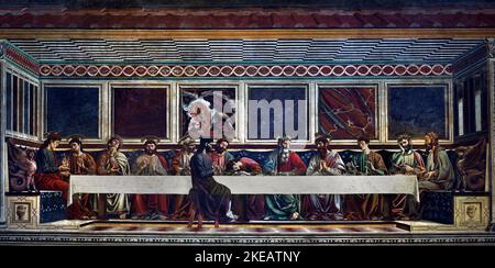 Last Supper Andrea del Castagno 1450 Stock Photo - Alamy