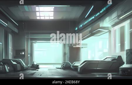 sci fi lab background art design Stock Photo - Alamy