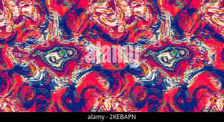 Vibrant pink distortion border. Bright colorful kitsch banner for fluid ...