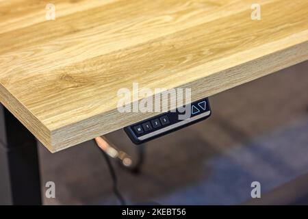 Control Board With Memory Electric Adjustable Work Desk Stock Photo - Alamy