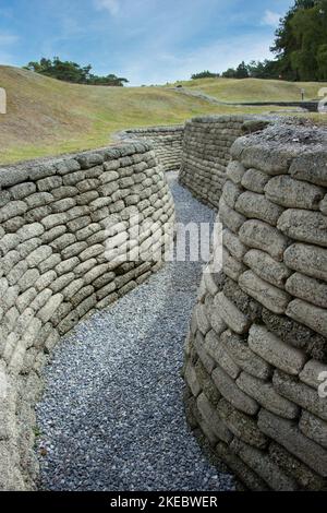Trenches at the Canadian Memorial Park, Vimy Ridge, Pas de Calais ...