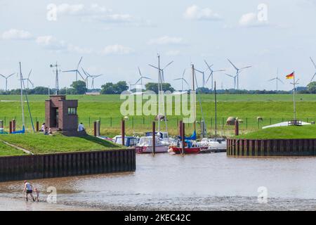 Sielhafen, North Sea resort Dangast, Varel-Dangast, Lower Saxony ...