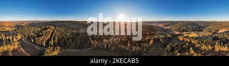 Germany, Thuringia, Masserberg, roads, Rennsteig, forest, mountains ...