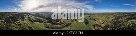 Germany, Thuringia, Schleusegrund, Steinbach, village, plateau, forest ...
