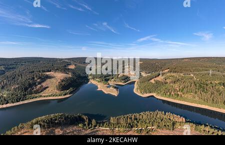 The Goldisthal pumped storage plant in the Thuringian Forest, Germany ...
