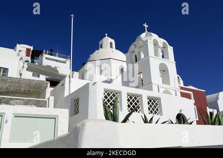 Analepse church, Fira, Santorini, Greece, Europe Stock Photo - Alamy