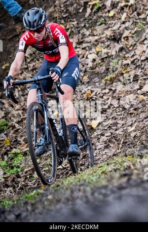 Dutch Inge van der Heijden pictured in action during the women's elite ...