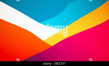 abstract wallpaper from wavy layers filled colourful gradient, 2D ...