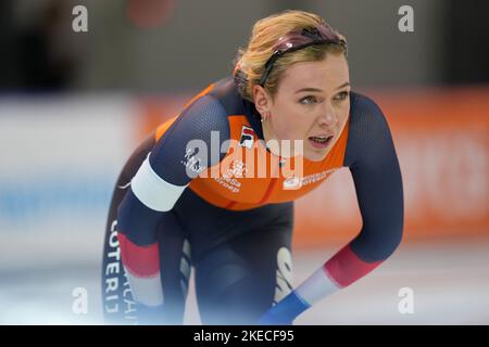 STAVANGER, NORWAY - NOVEMBER 11: Joy Beune of The Netherlands competing ...