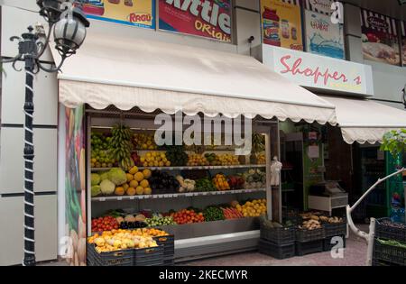 Fruit and Vegetable Stall and Shop, Hamra, Beirut, Lebanon Stock Photo ...