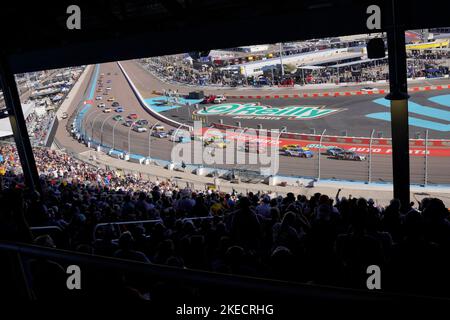 Avondale, AZ, USA. 9th July, 2022. Ty GIBBS celebrates his win for the ...