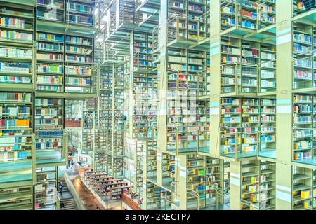 Interior view of Vasconcelos Library in the Downtown area of Mexico ...